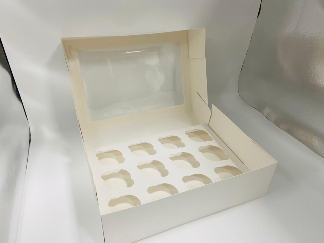 12 Cavity Cupcake Box White Cake Decor Baking Supplies 12-cavity-cupcake-box-white-cake-decor-baking-supplies