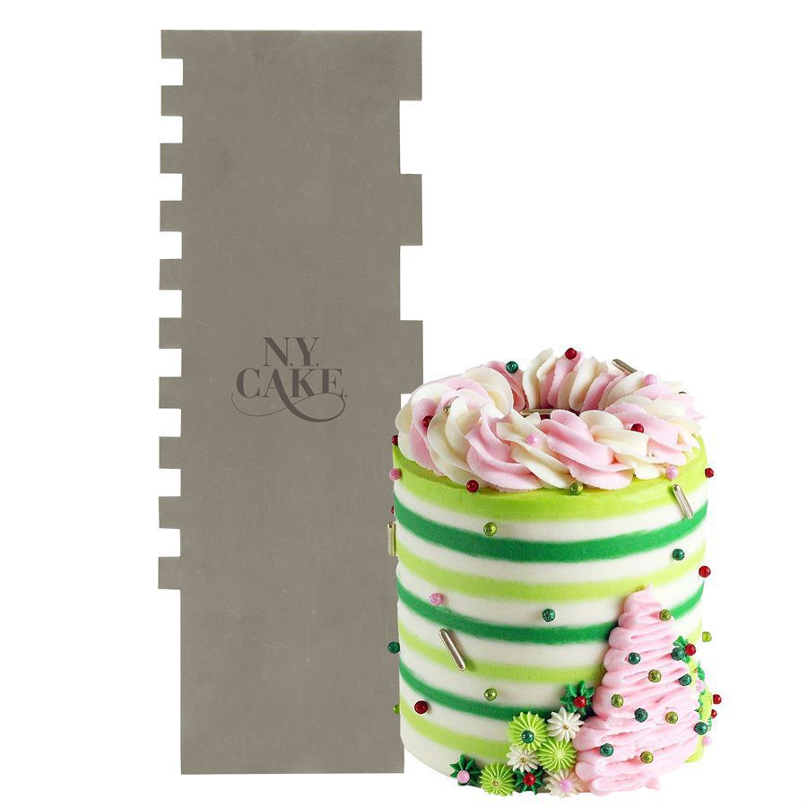 NY Cake - Short Striped Teeth Double Sided Stainless Steel Icing ...