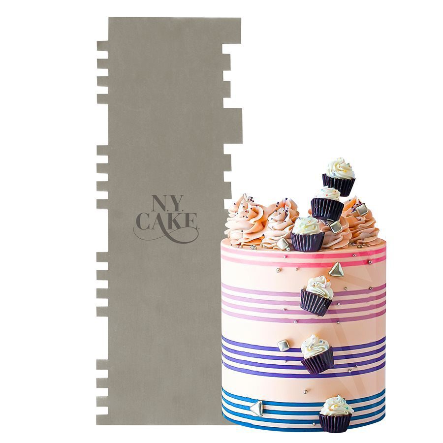 NY Cake - Spaced Striped Teeth Double Sided Stainless Steel Icing ...