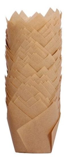 Light Brown Cupcake Wrapper / Tulip- 50ct - Cake Decor & Baking Supplies