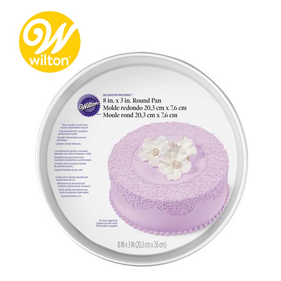 Round Pan -8x3 inches Wilton - Cake Decor & Baking Supplies