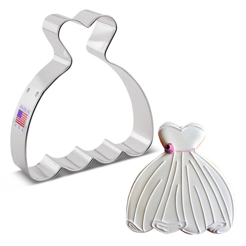 Cookie Cutter - Wedding Dress Gown - Cake Decor & Baking Supplies