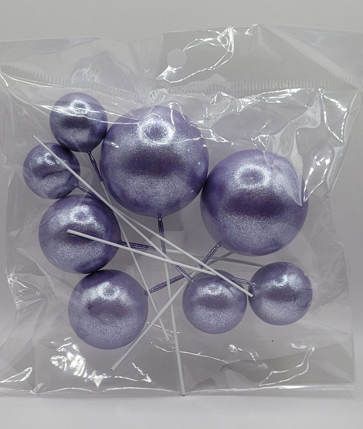 Assorted Pearl Ball Topper - Purple - Cake Decor & Baking Supplies