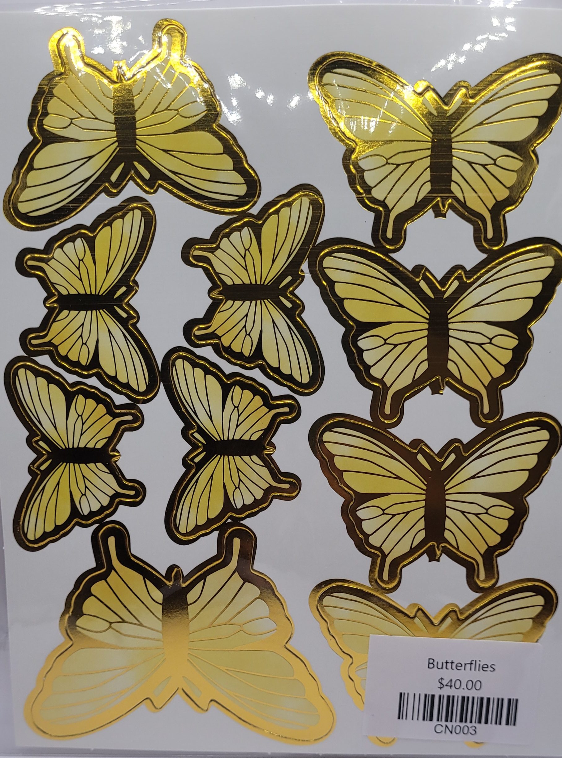 Butterfly Topper - Gold - Cake Decor & Baking Supplies