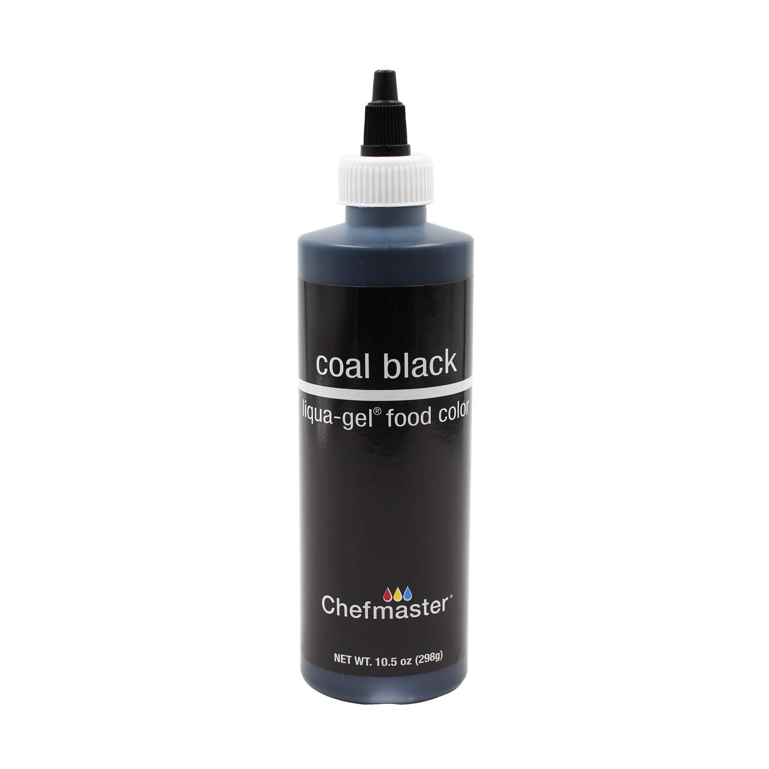 Chefmaster Liqua-Gel - Coal Black 10.5oz - Cake Decor & Baking Supplies