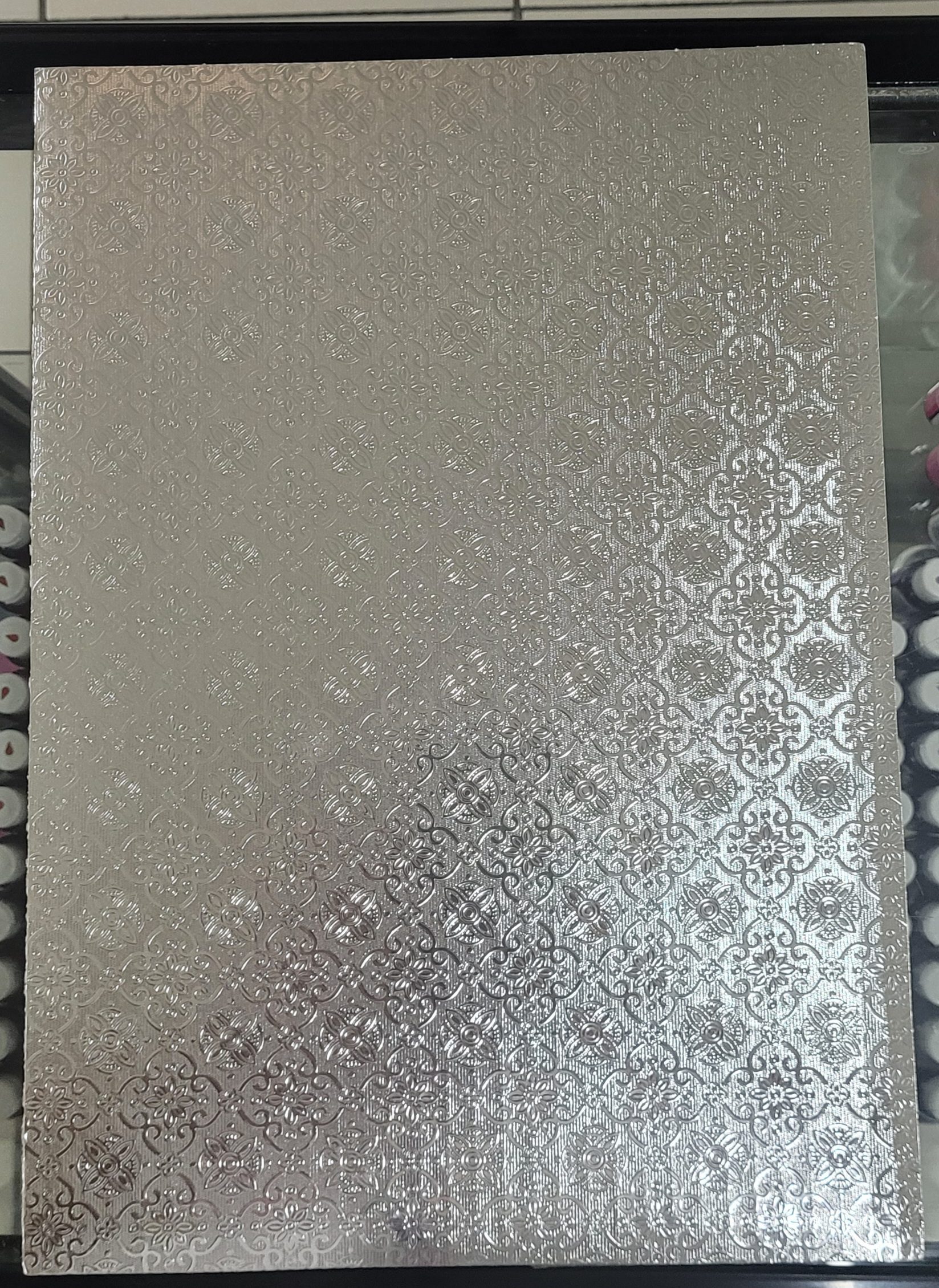 Sheet Board - 10x14 in. Silver (Straight Edge) - Cake Decor & Baking ...