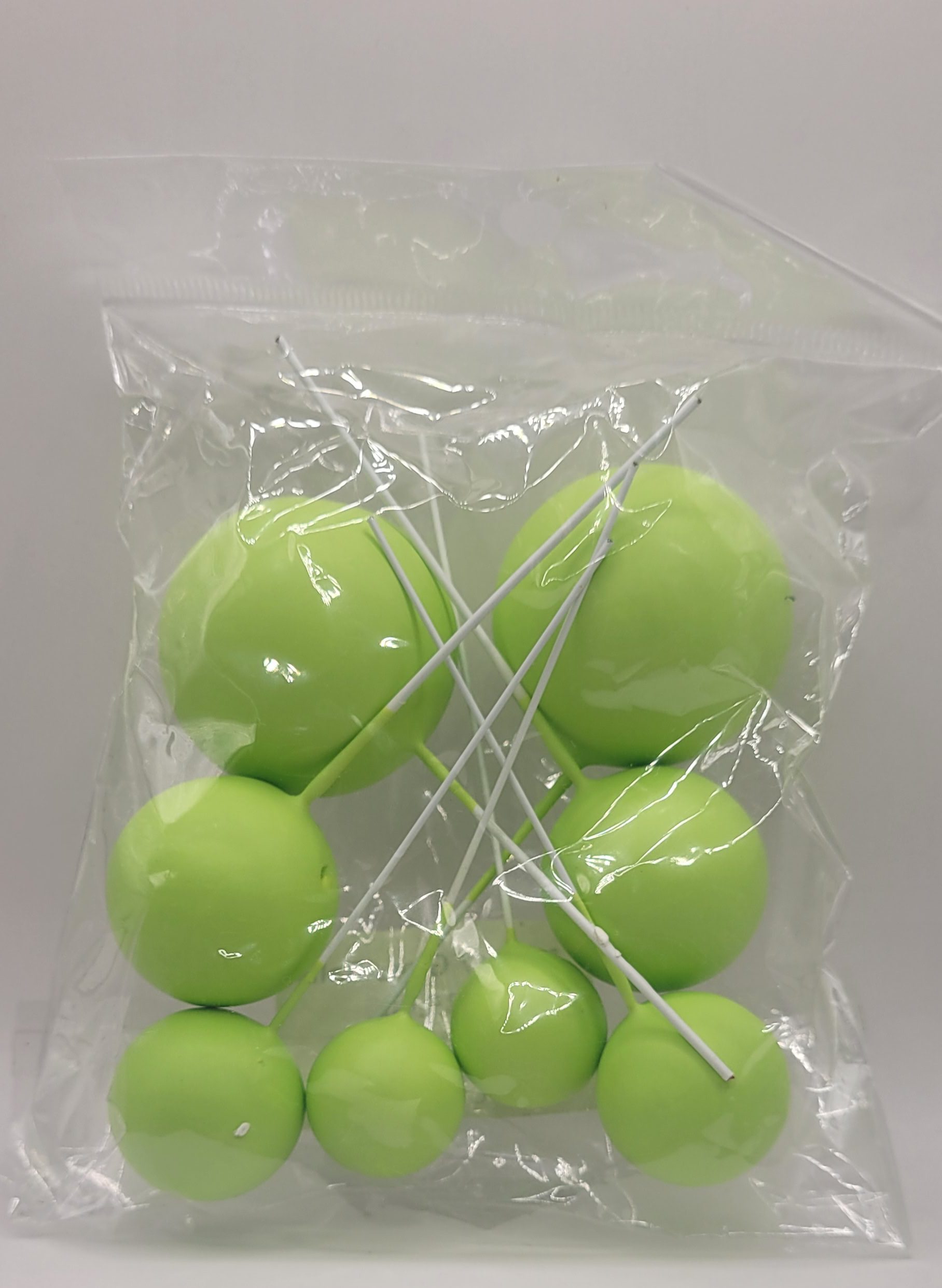 Assorted Ball Topper - Bright Green - Cake Decor & Baking Supplies