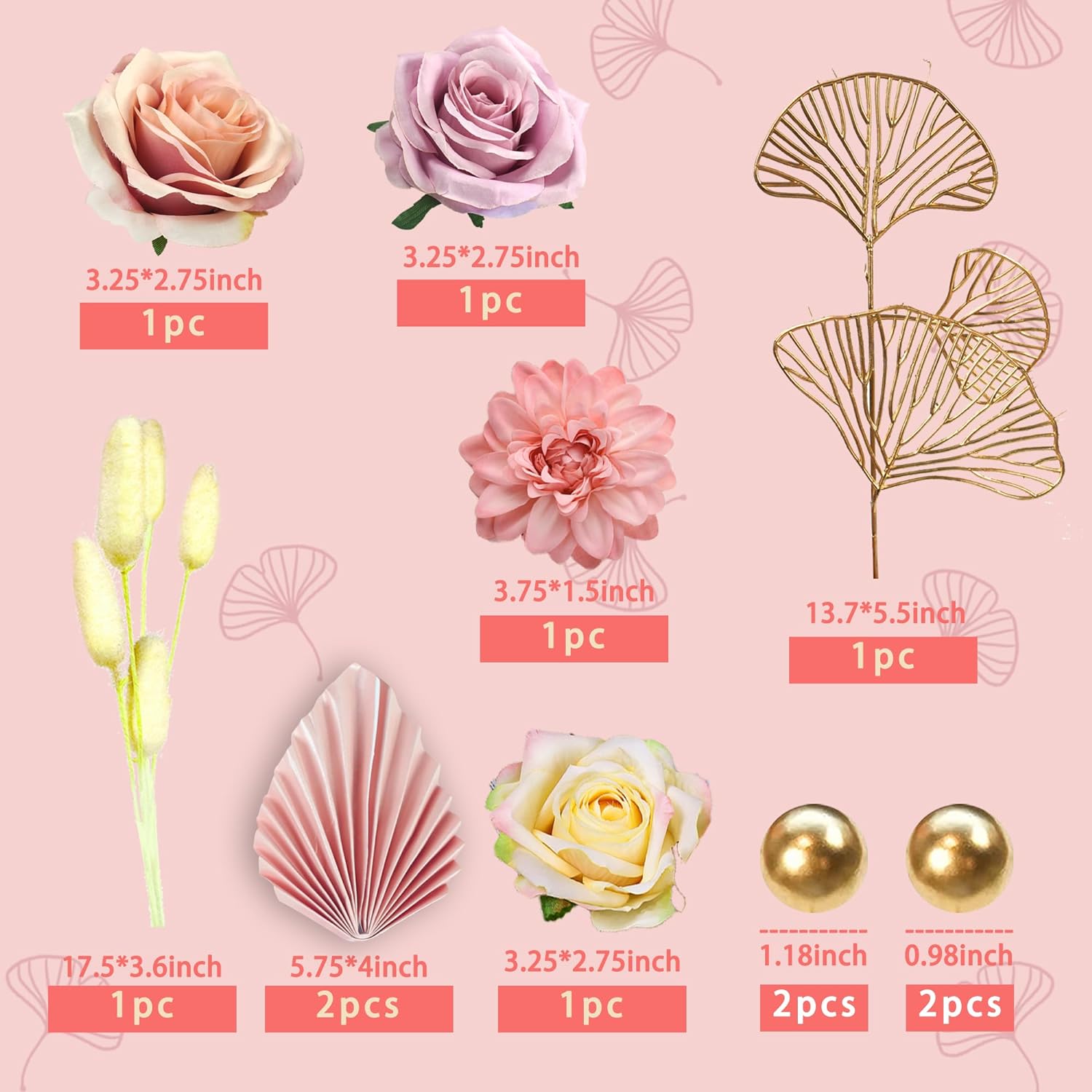 Full Cake Topper Set - Flowers - Cake Decor & Baking Supplies