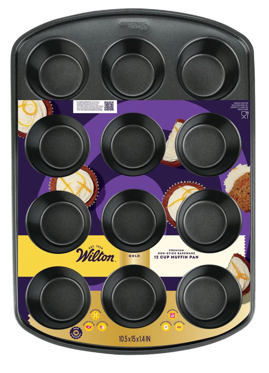 Wilton Gold Rated Non Stick Cupcake Pan - Cake Decor & Baking Supplies