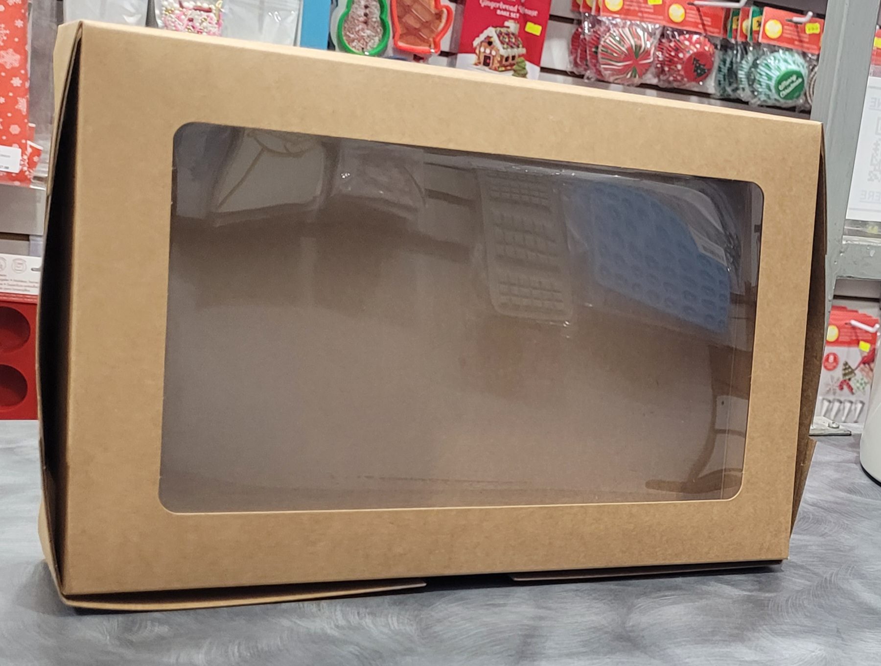 Cookie Box - 12x8x2.5 in Kraft - Cake Decor & Baking Supplies